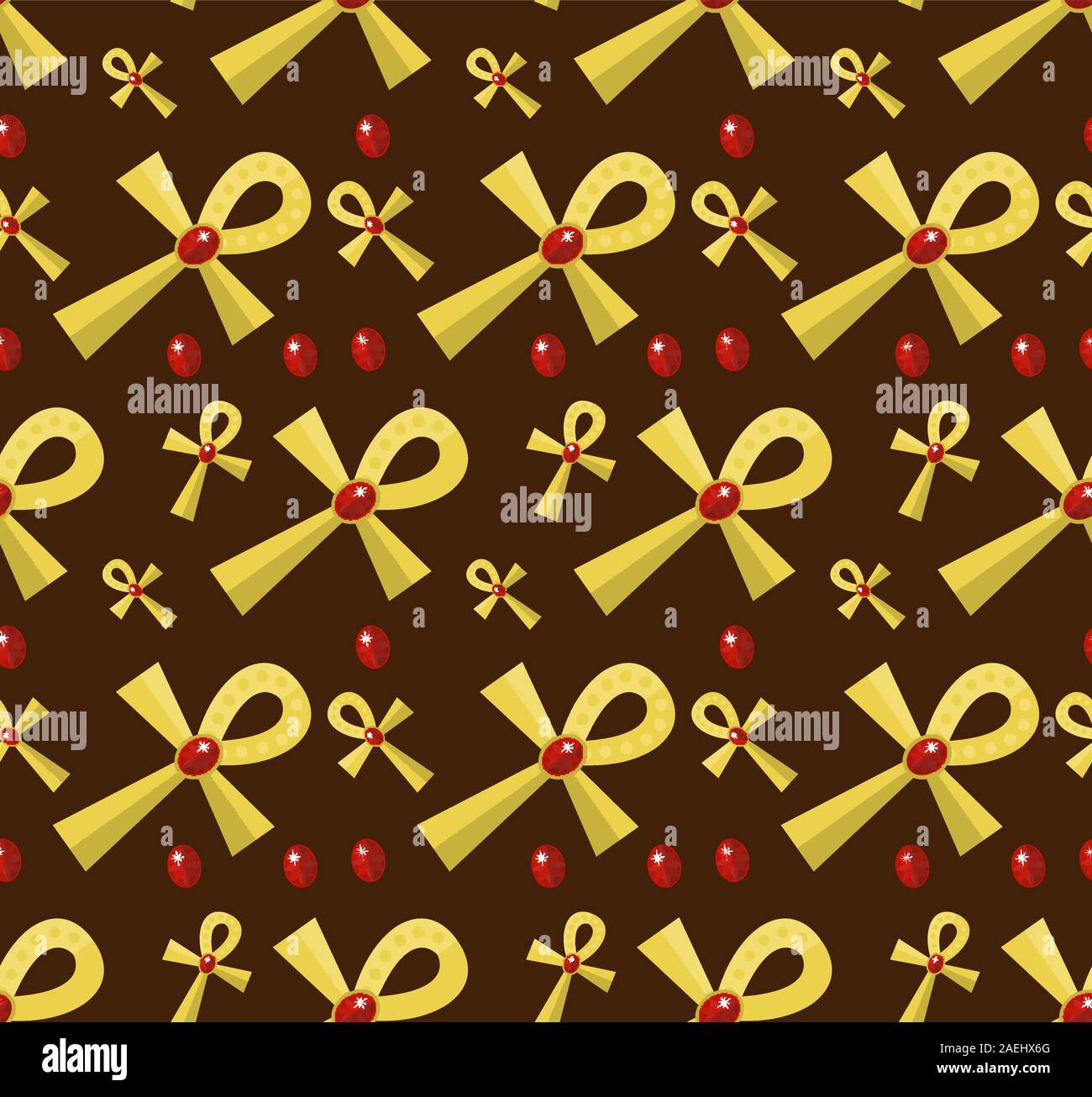 Ankh seamless pattern, endless background, ancient gold religious ...