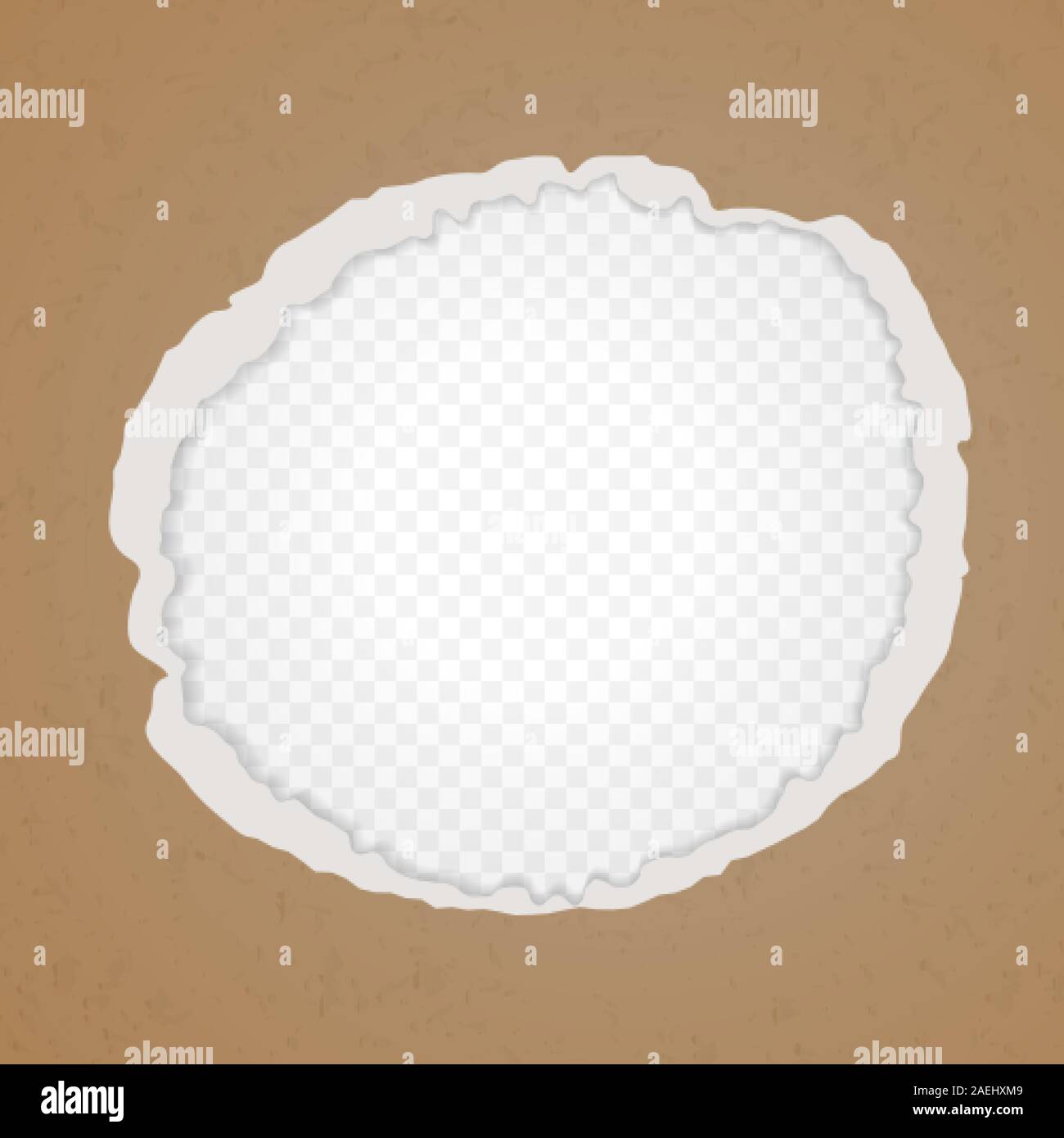 A hole in the cardboard. Background of ripped recycled paper Stock ...