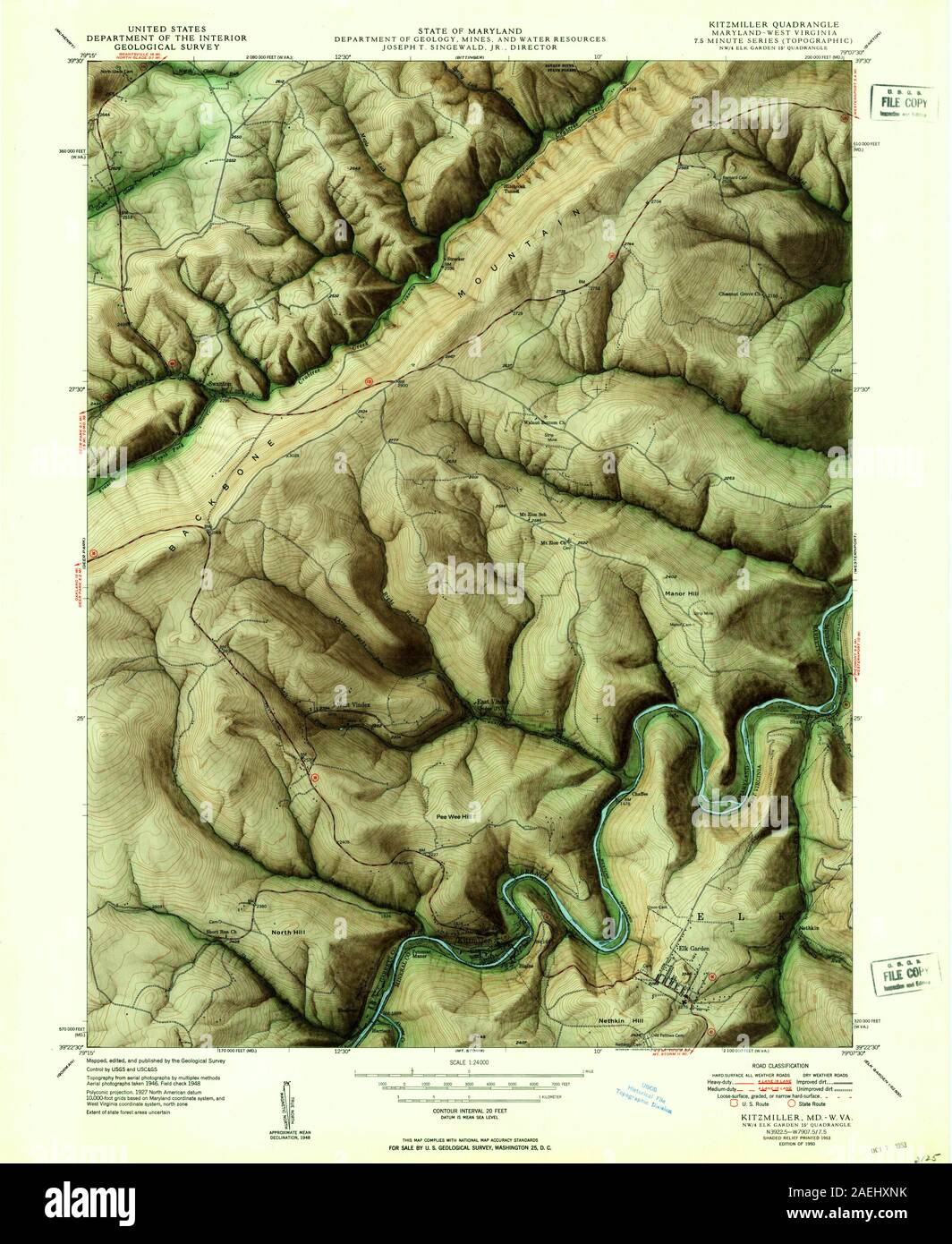 MD Kitzmiller 256495 1950 24000 Stock Photo - Alamy