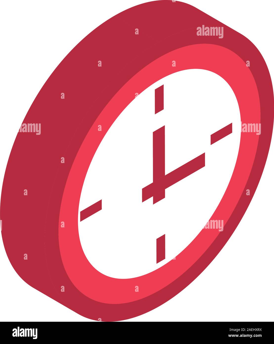 clock time advertising commerce marketing icon isometric vector ...