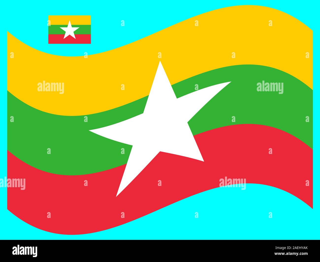 Wave Myanmar flag Vector illustration Eps 10 Stock Vector Image & Art ...