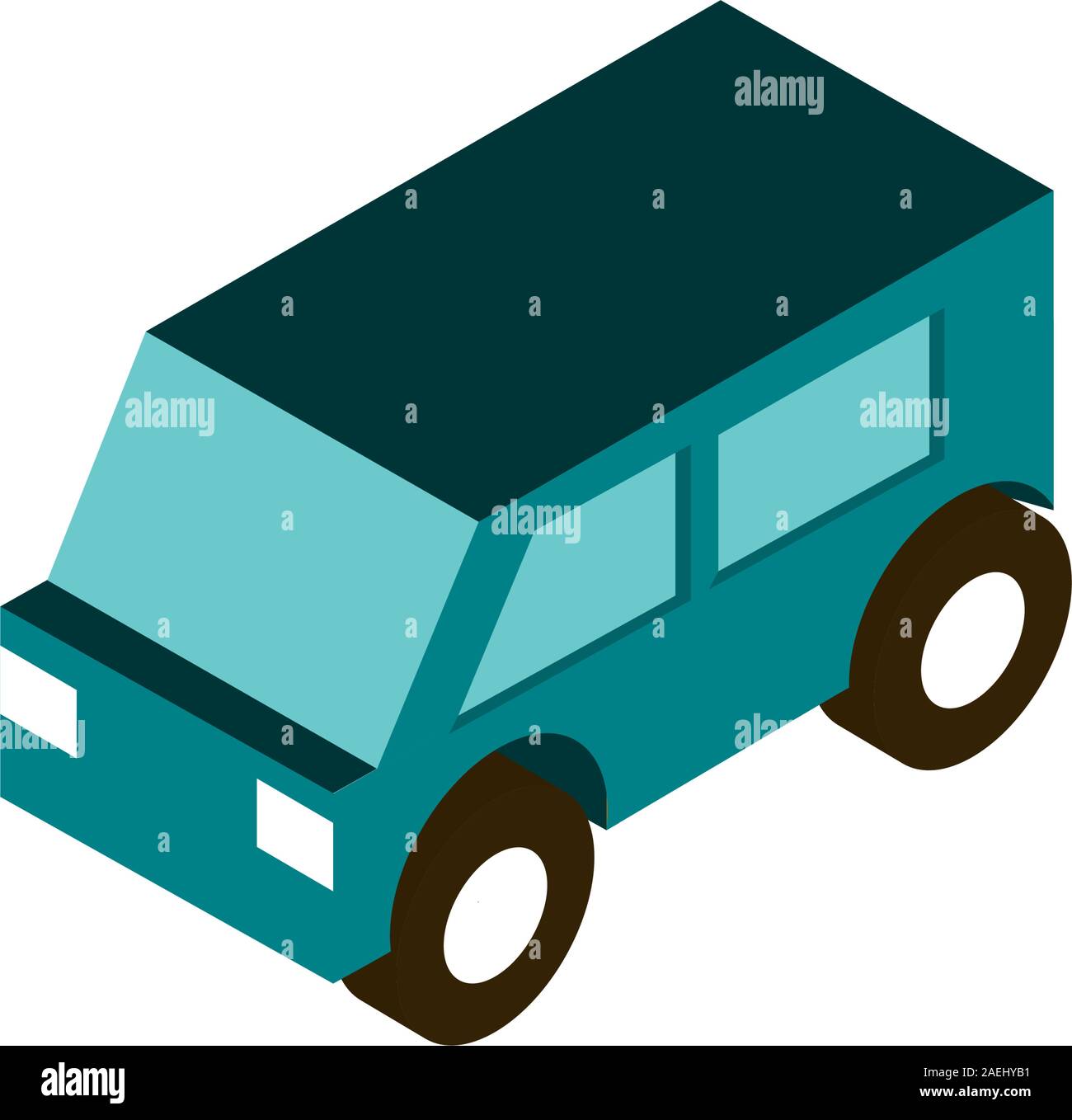 transport utility vehicle isometric icon vector illustration Stock ...