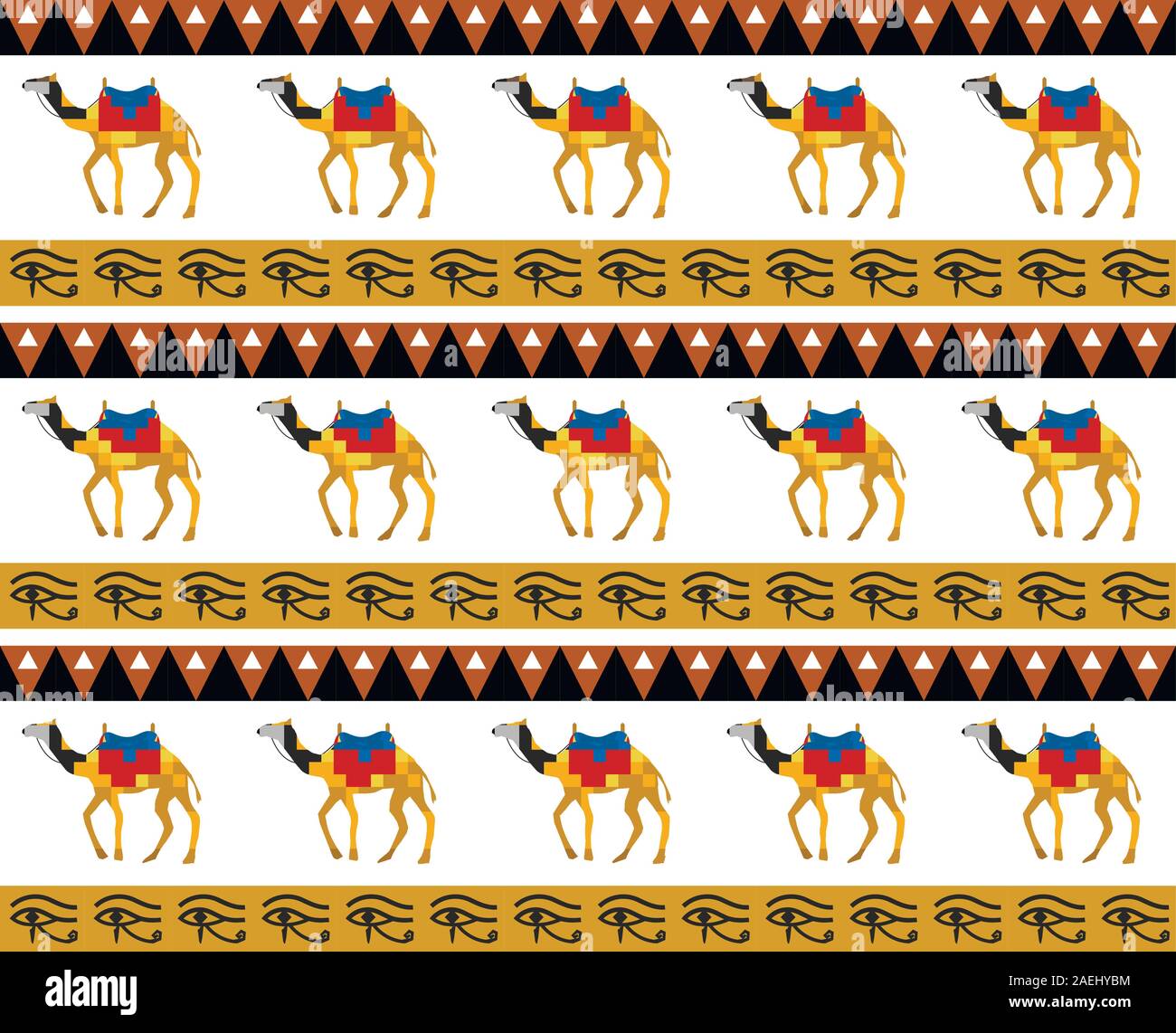 Egyptian seamless pattern. Tribal repeating texture, endless backdrop ...