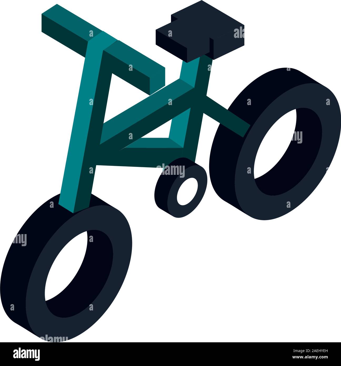 bicycle sport transport vehicle isometric icon vector illustration ...