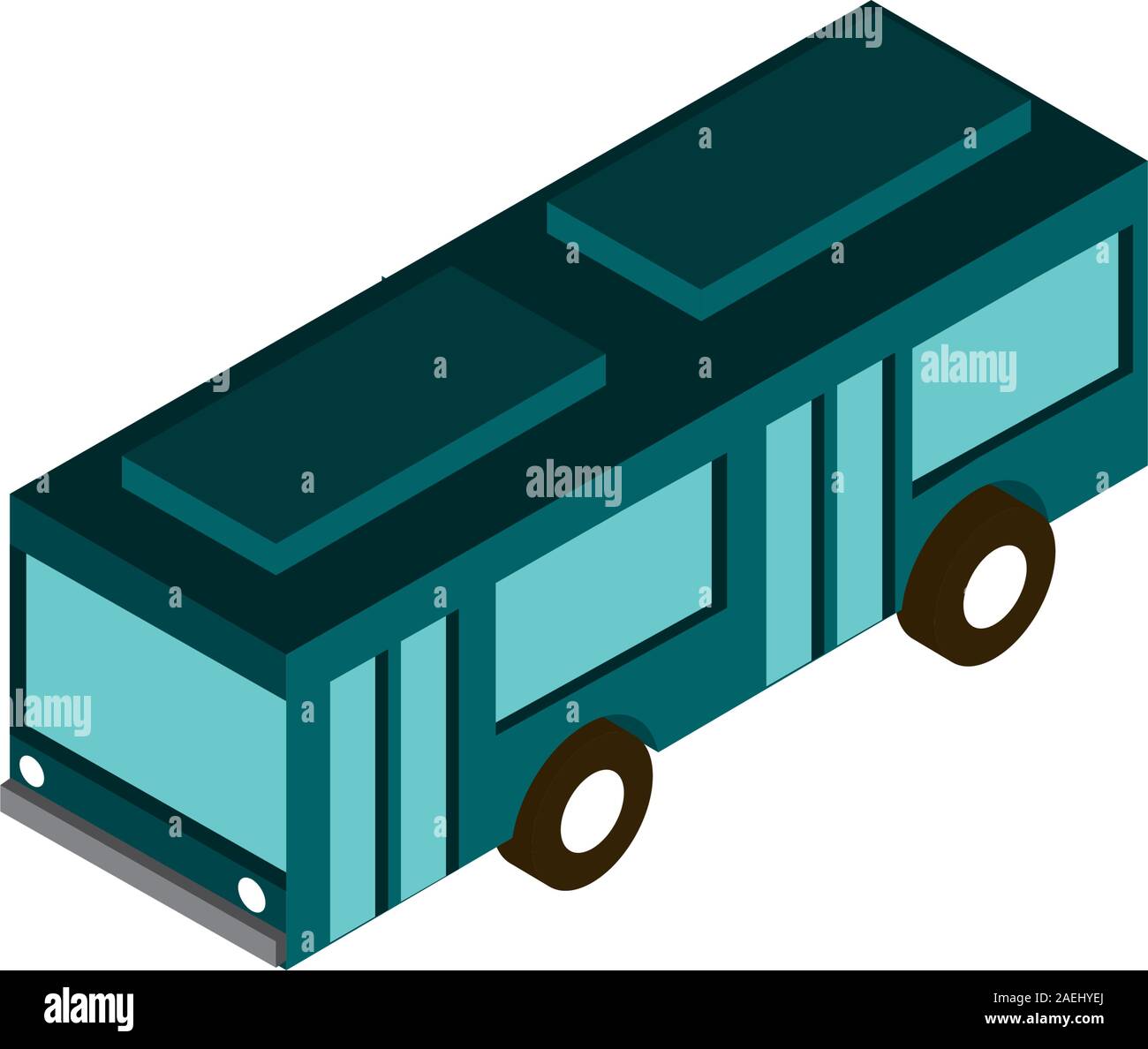transport urban bus public vehicle isometric icon vector illustration ...