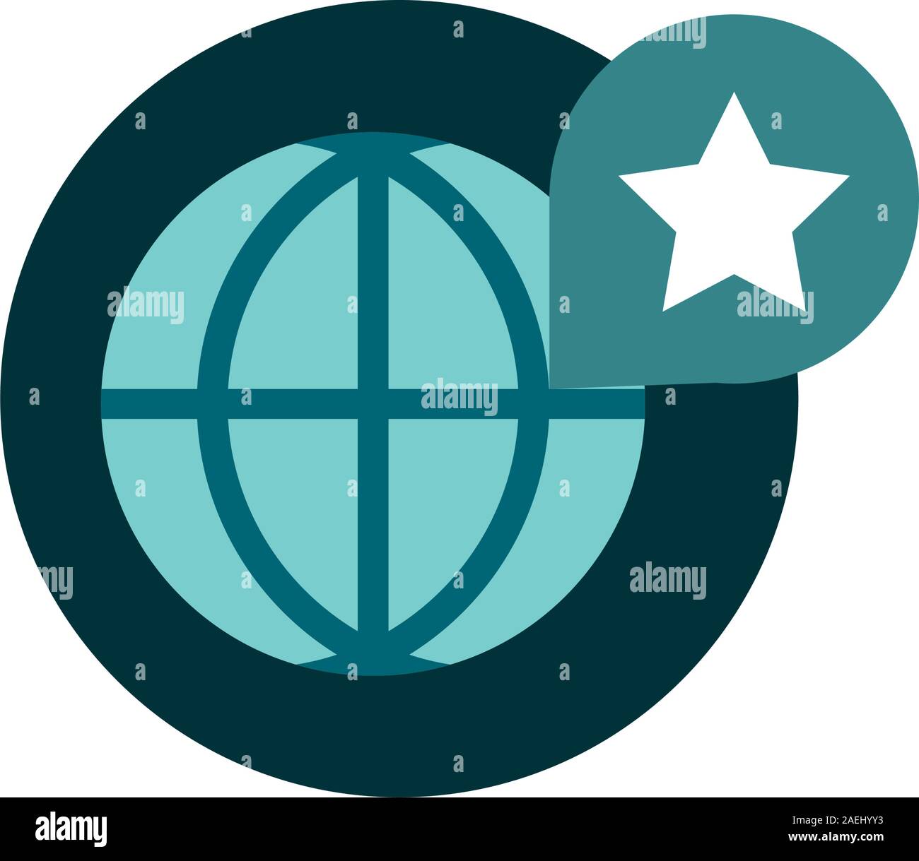 digital marketing world favourite star vector illustration Stock Vector ...