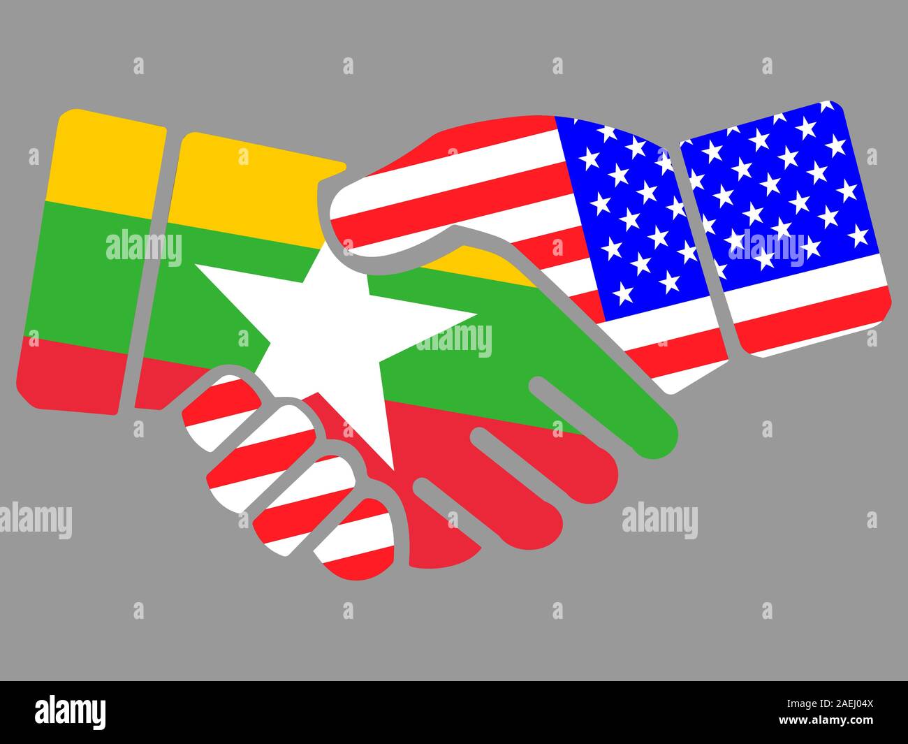 Myanmar usa flag Stock Vector Images - Alamy
