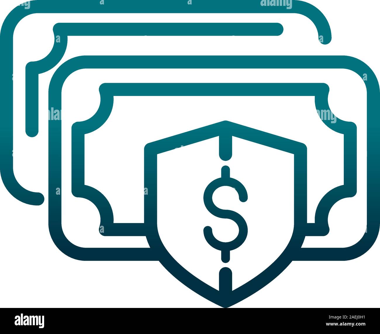 economy business banknote money protection save vector illustration ...