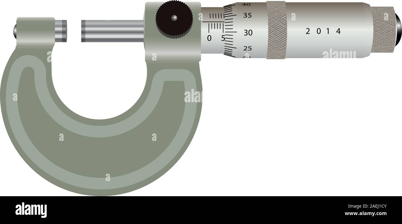 micrometer isolated on a white background. Vector illustration Stock ...
