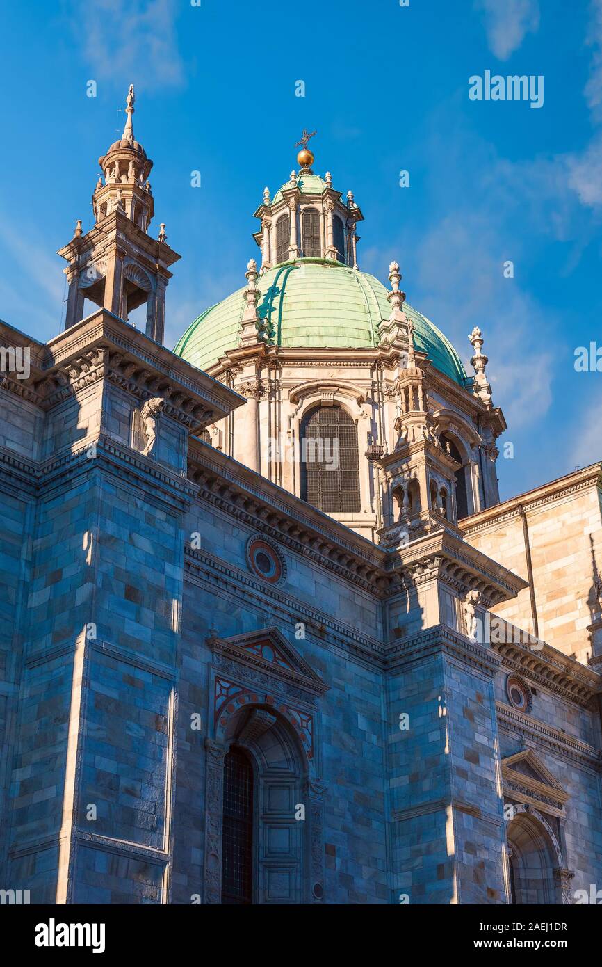 Roman Catholic Cathedral (Duomo di Como) of the city of Como. Lombardy ...