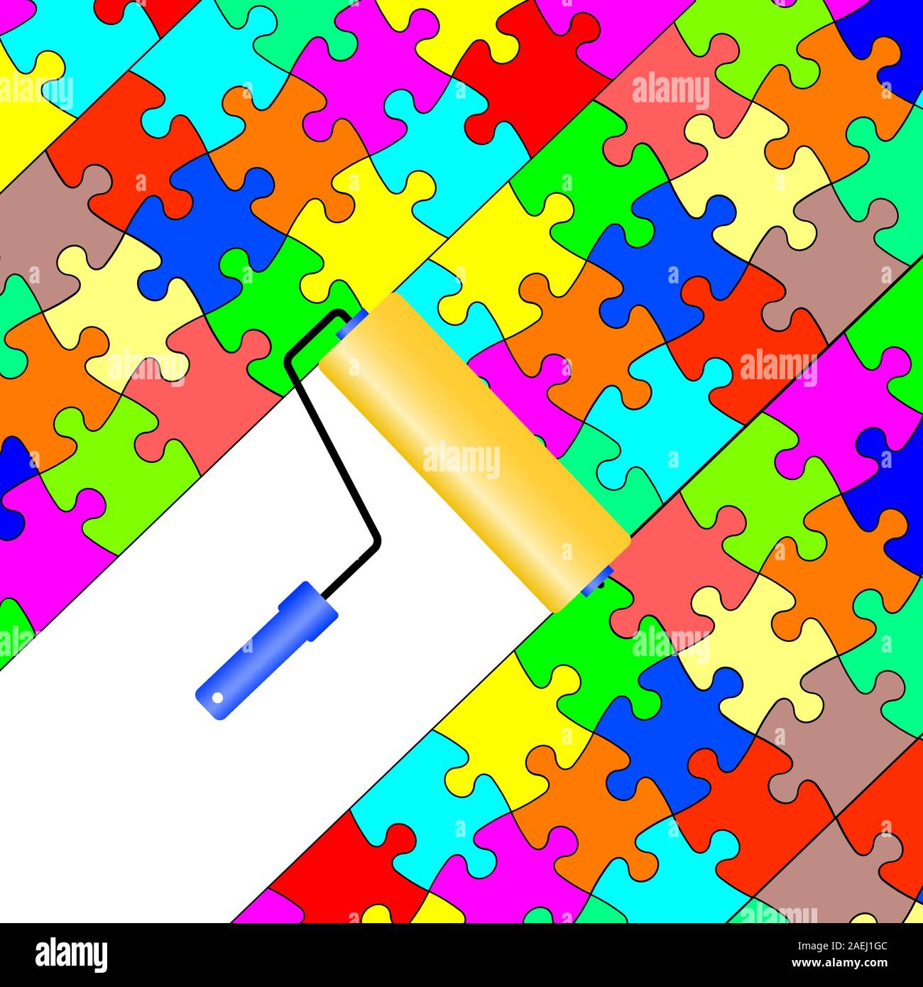 Background Vector Illustration jigsaw puzzle Stock Vector Image & Art ...