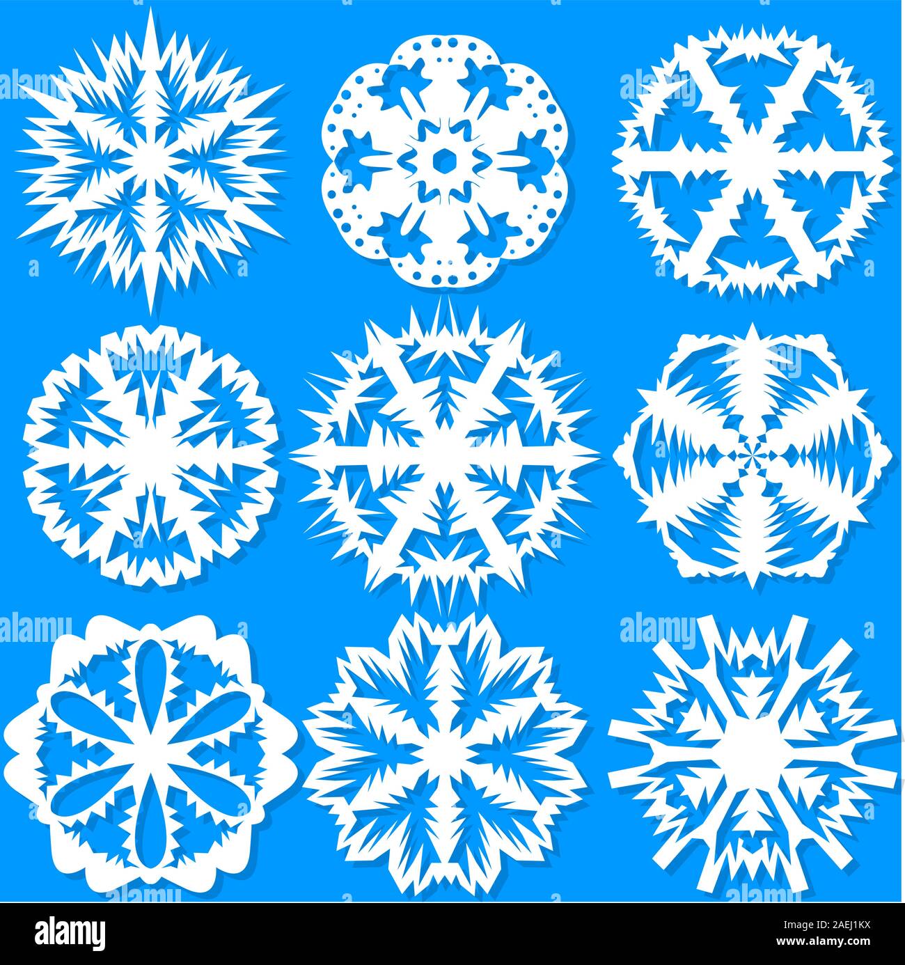 Set of snowflakes, vector illustration Stock Vector Image & Art - Alamy