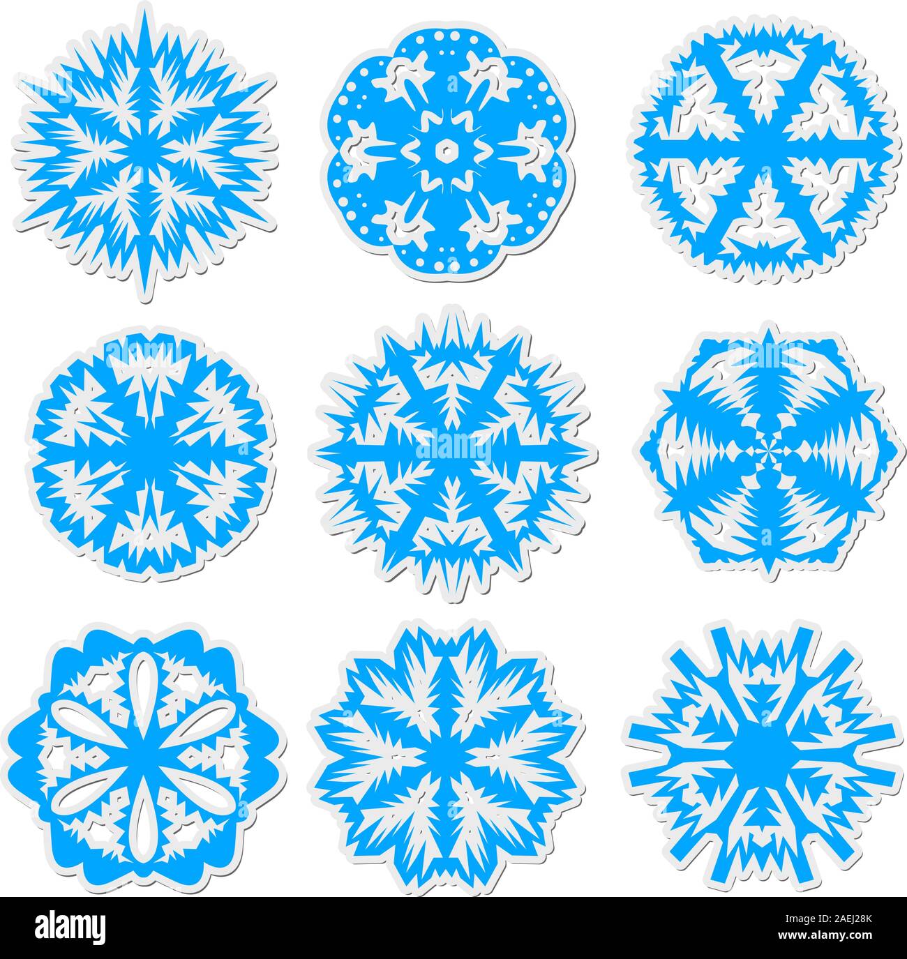 Set of snowflakes, vector illustration Stock Vector Image & Art - Alamy