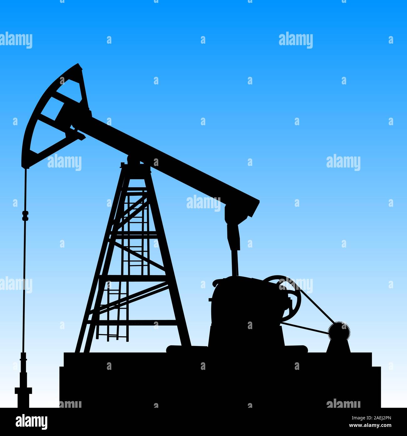 Pump jack field Stock Vector Images - Alamy