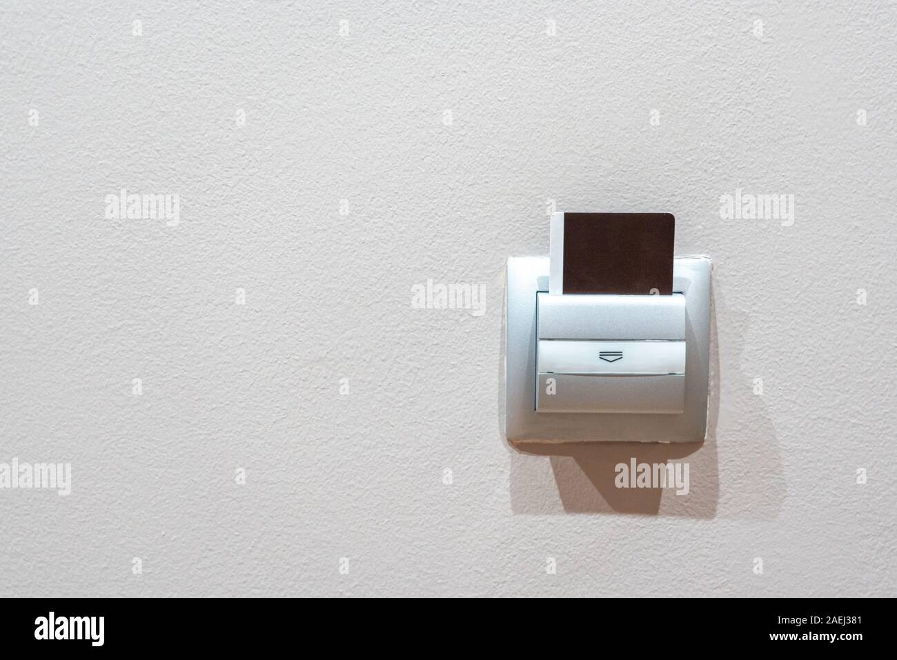 Key Card Into Hotel Room cardreader Stock Photo - Alamy