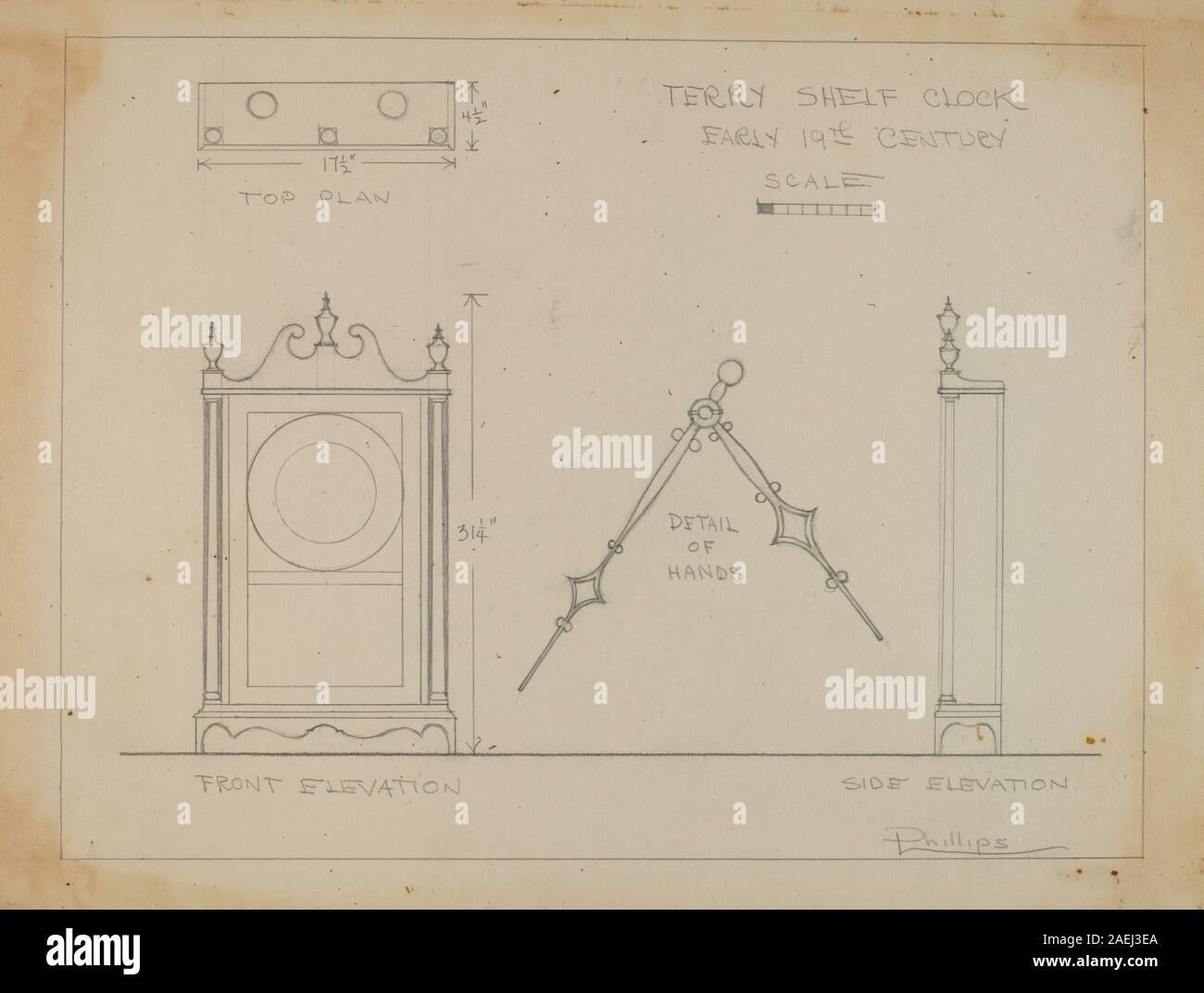 Lawrence Phillips, Clock, c 1936 Clock; c. 1936 Stock Photo - Alamy