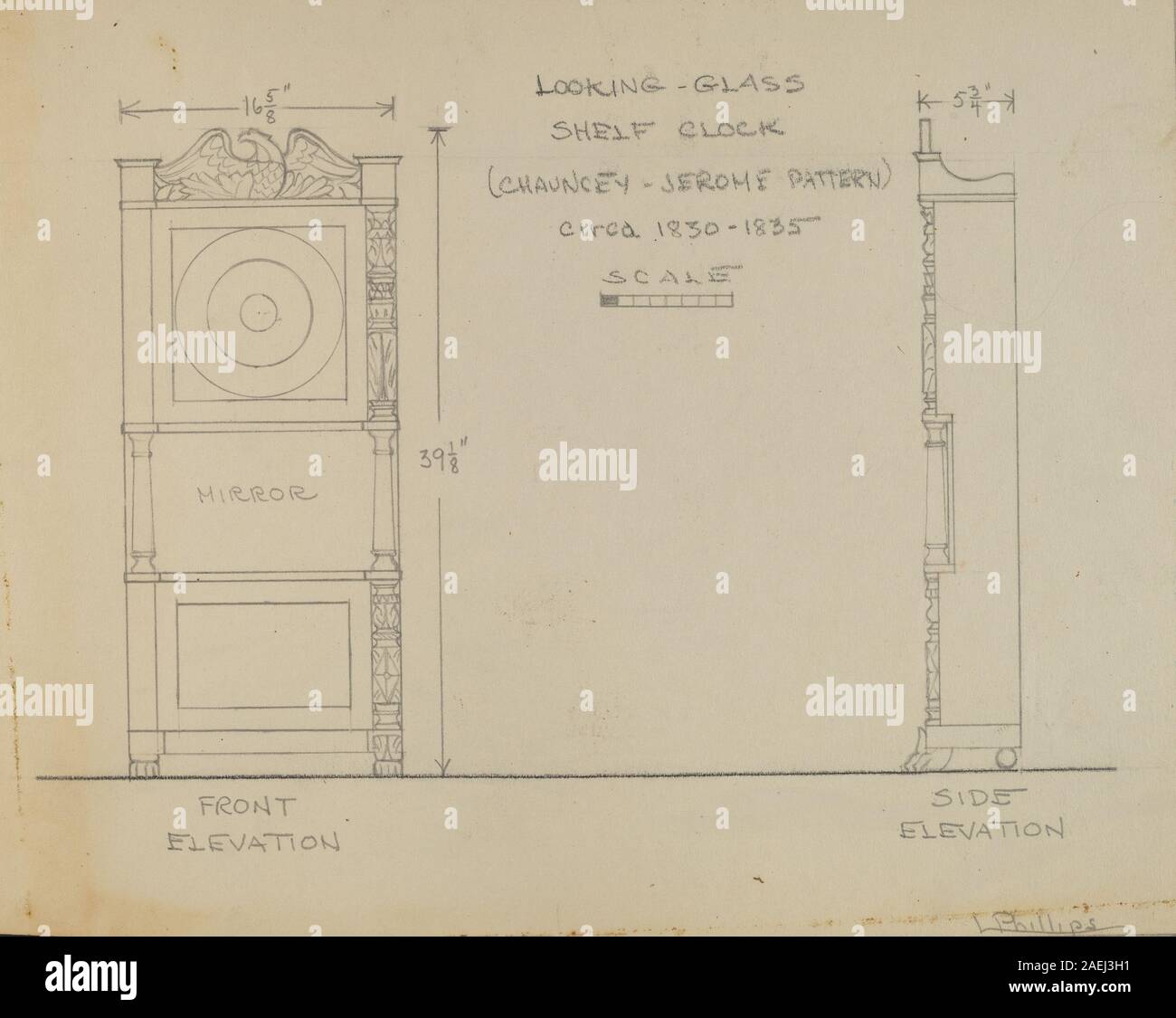 Lawrence Phillips, Shelf Clock, c 1936 Shelf Clock; c. 1936 Stock Photo ...