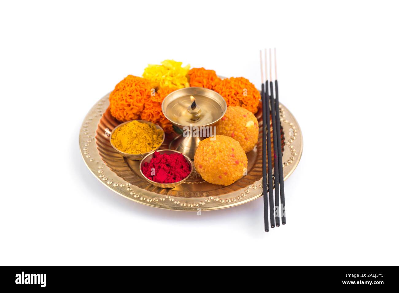 Pooja plate Cut Out Stock Images & Pictures - Alamy