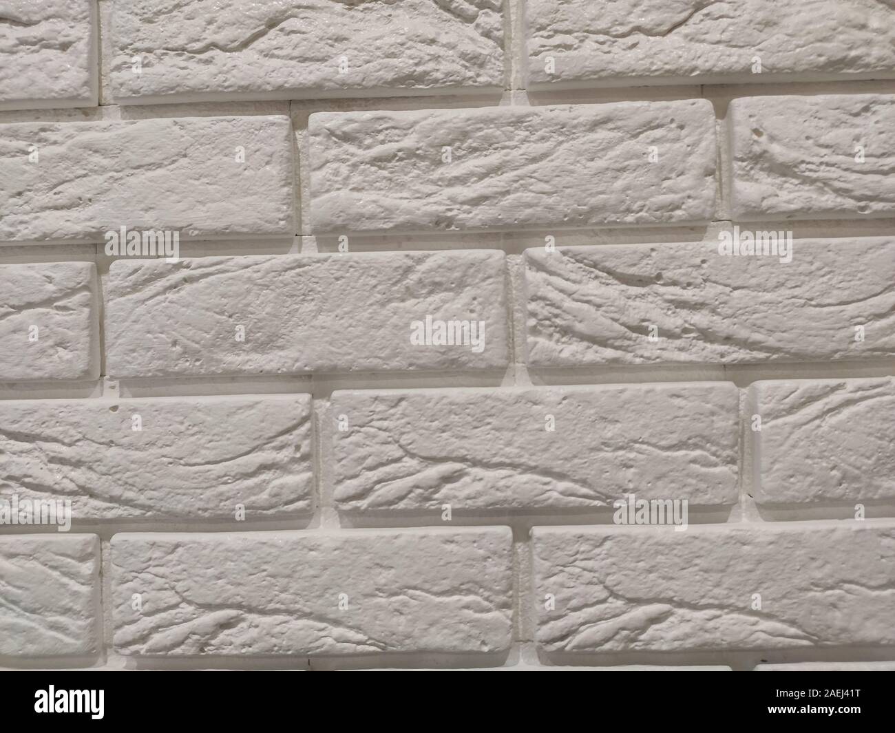 White Rustic Texture. Retro Whitewashed Old Brick Wall Surface. Vintage ...