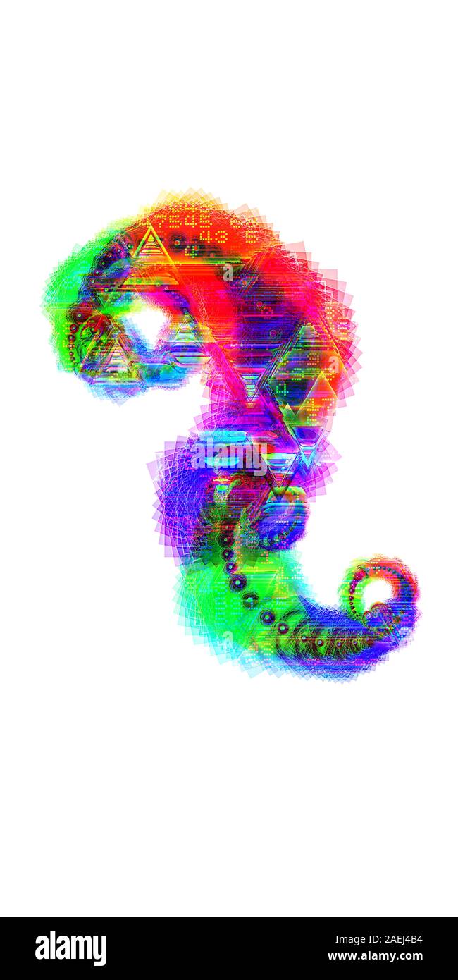 Colorful background with recursive abstract semitransparent elements ...