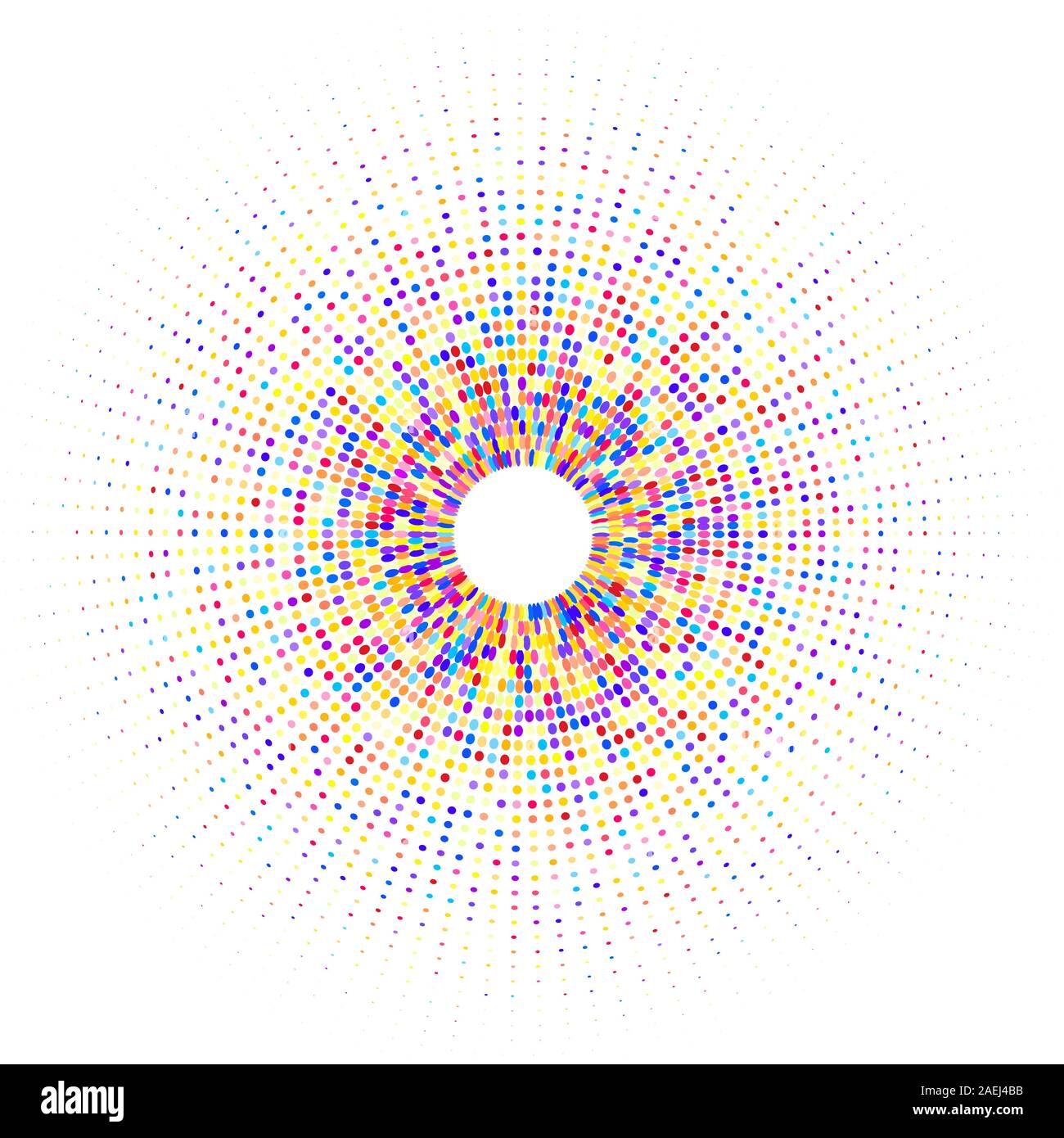 Circle with multicolored rays Stock Photo - Alamy