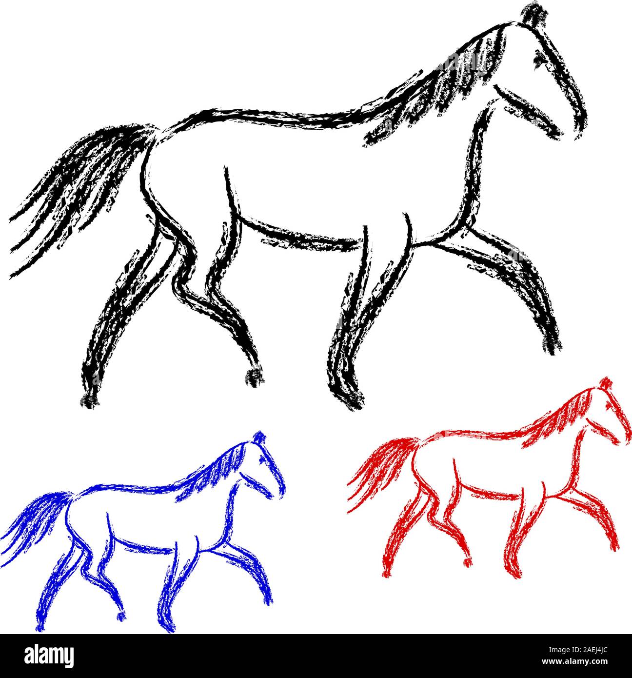 horses outlines. vector collection Stock Vector Image & Art - Alamy