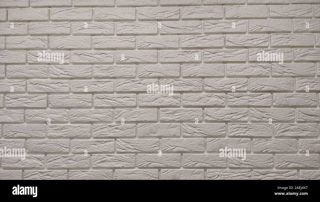 White Rustic Texture. Retro Whitewashed Old Brick Wall Surface. Vintage ...