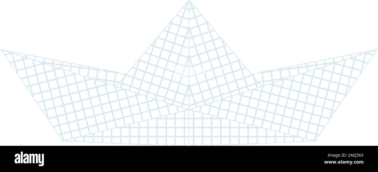 Paper ship origami isolated on white background. vector illustration ...