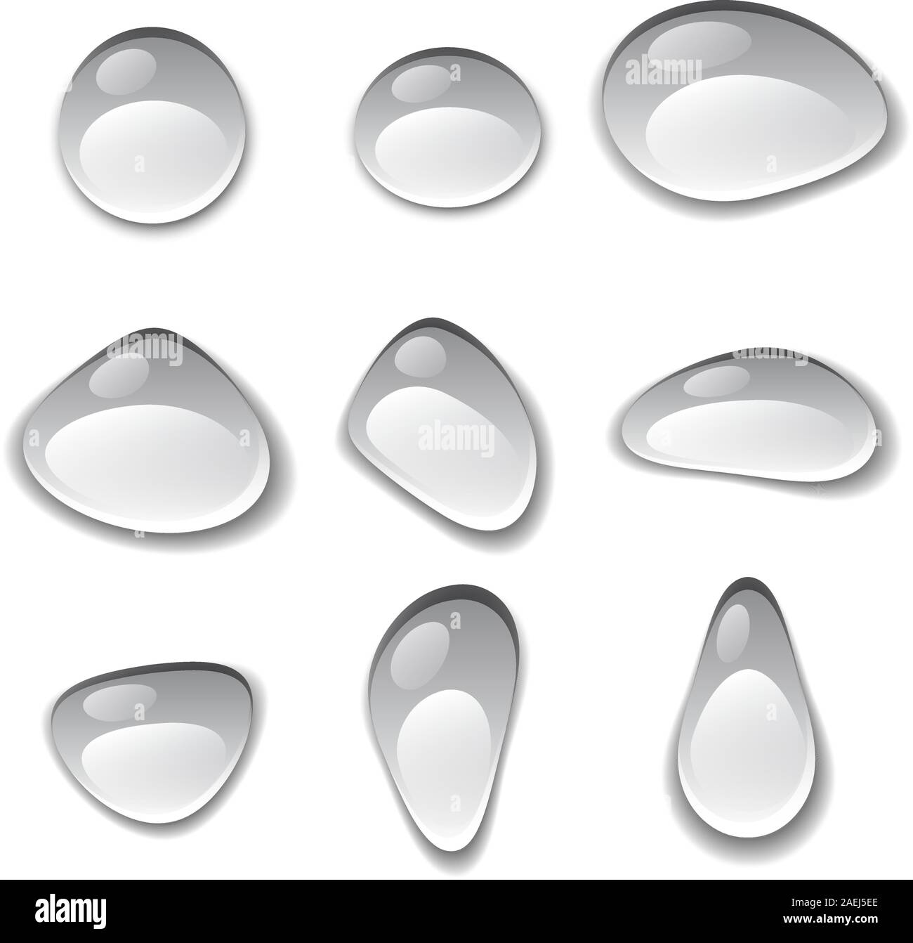 Set of water drops. Vector illustration Stock Vector Image & Art - Alamy