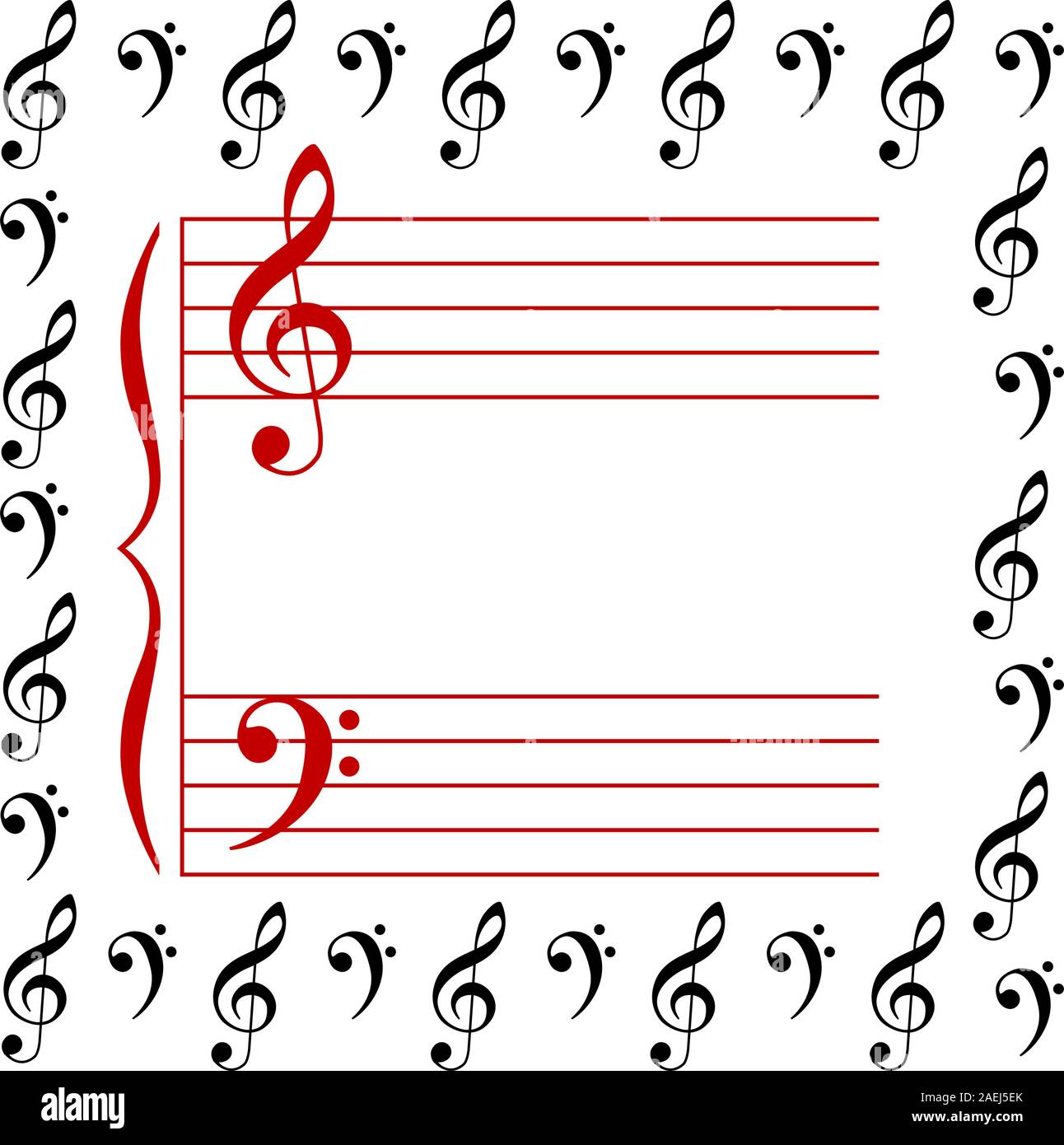 Vector Illustration of a musical stave Stock Vector Image & Art - Alamy