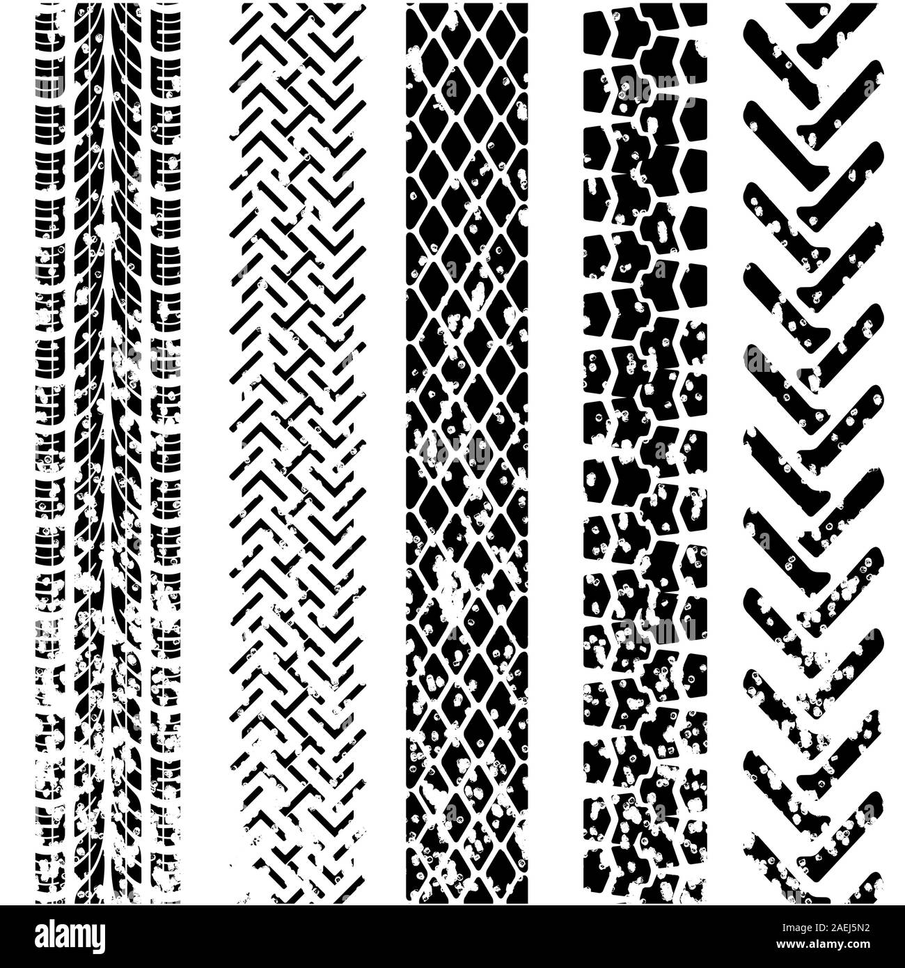 Set of detailed tire prints, vector illustration Stock Vector Image ...