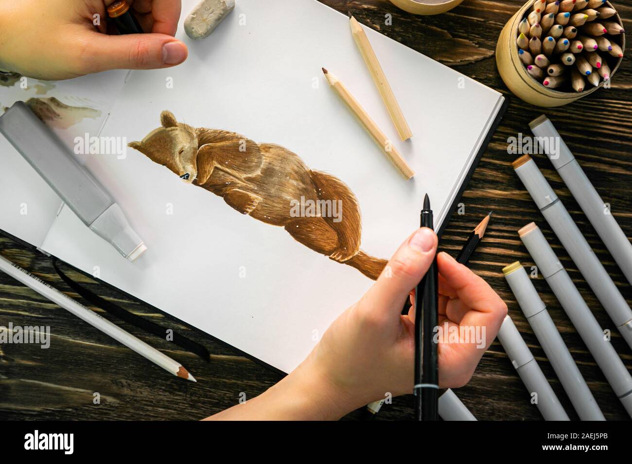 Markers sketch hi-res stock photography and images - Alamy