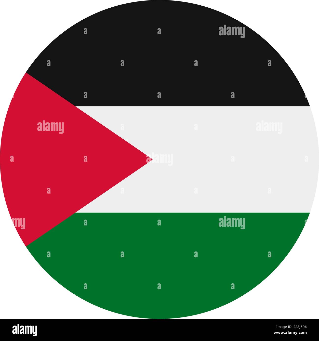 Palestine round flag vector illustration. Perfect for icon, badge ...