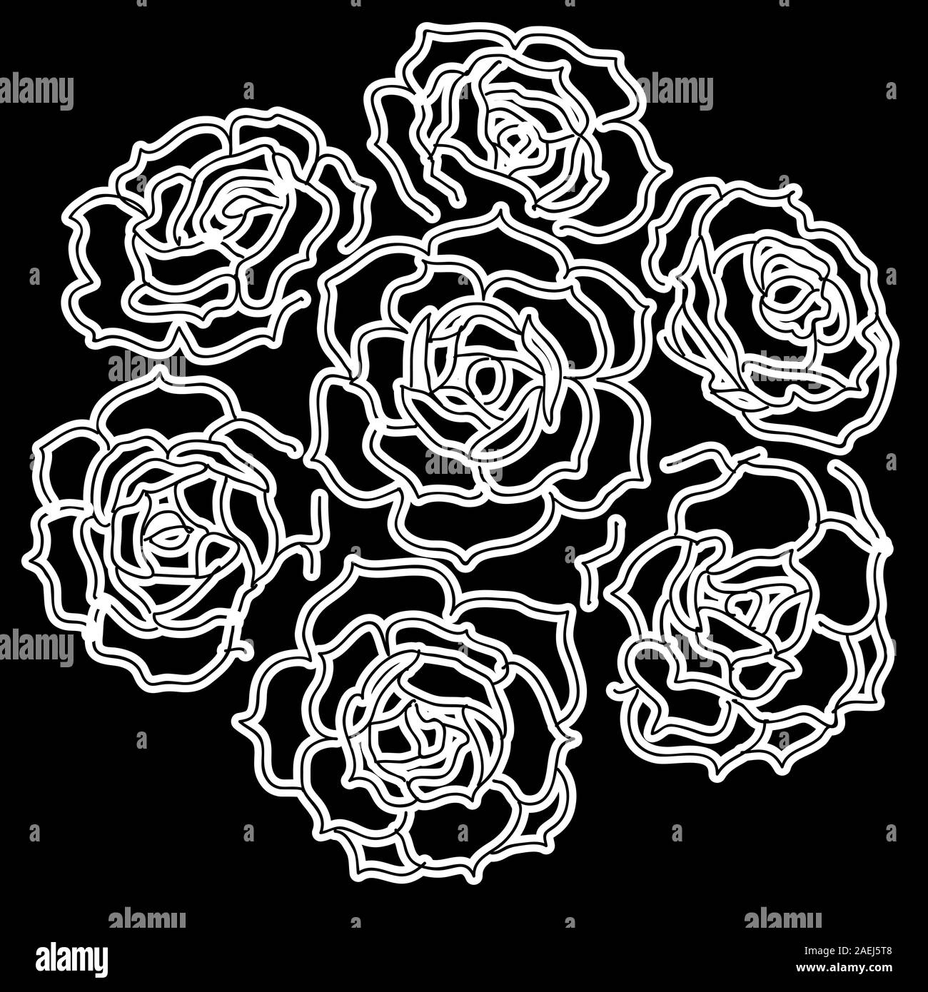 Large bouquet of roses. vector Stock Vector Image & Art - Alamy