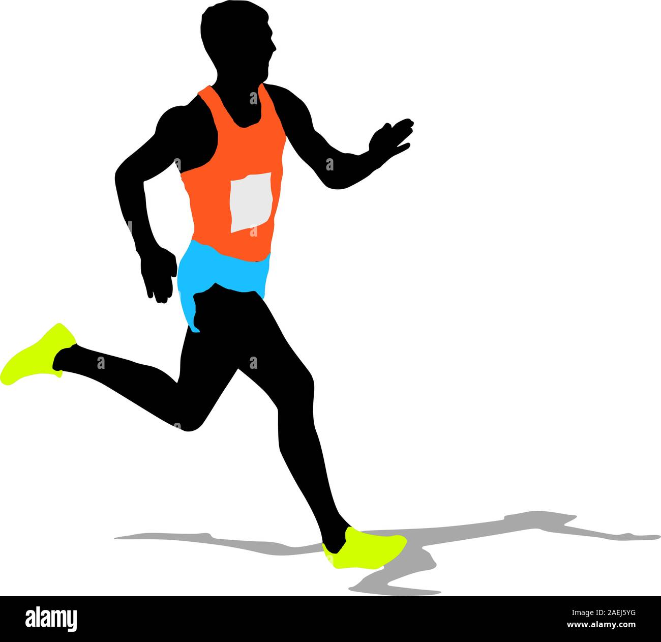 Running silhouettes. Vector illustration Stock Vector Image & Art - Alamy