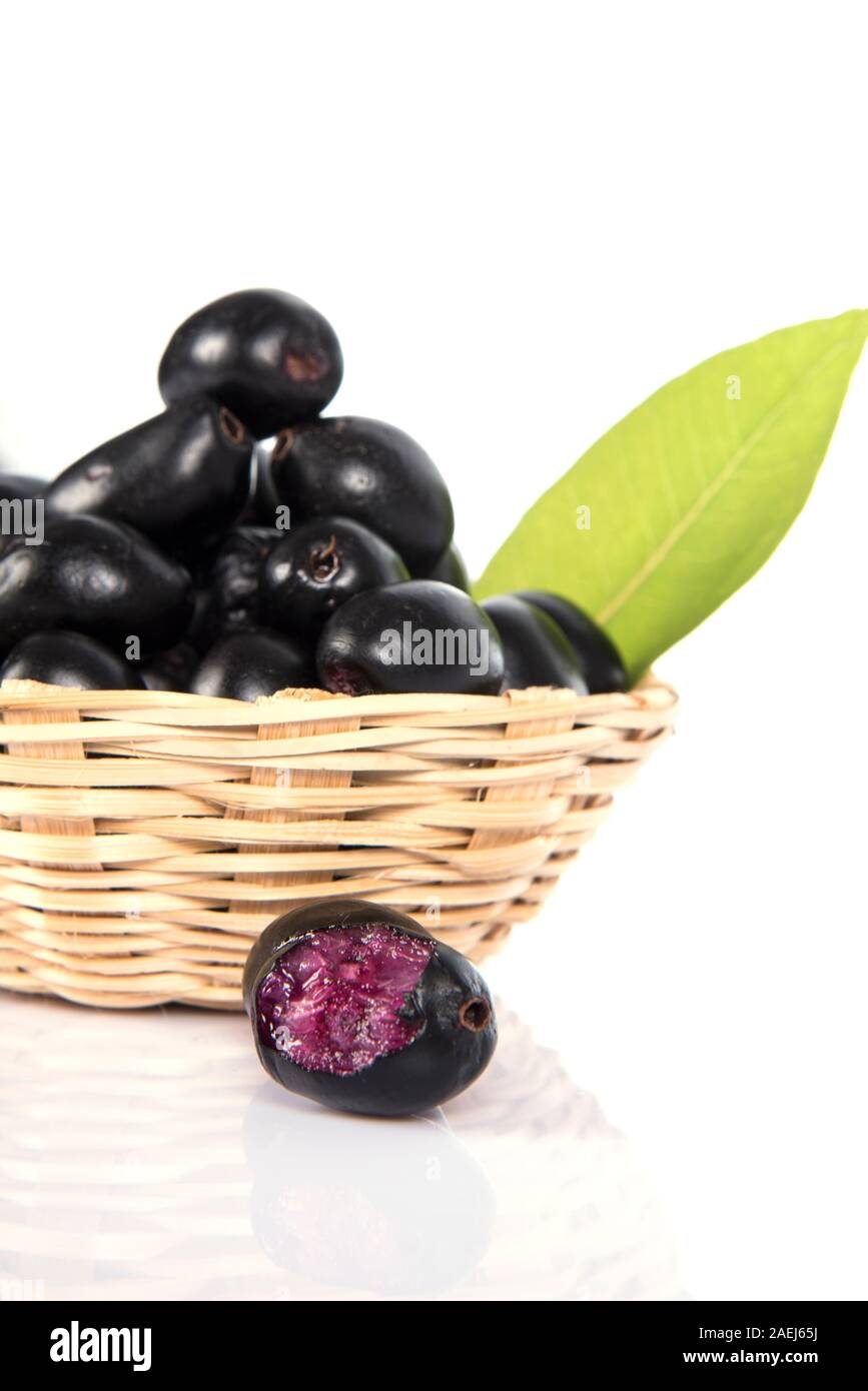 Jambolan plum or Java plum (Syzygium cumini Stock Photo - Alamy