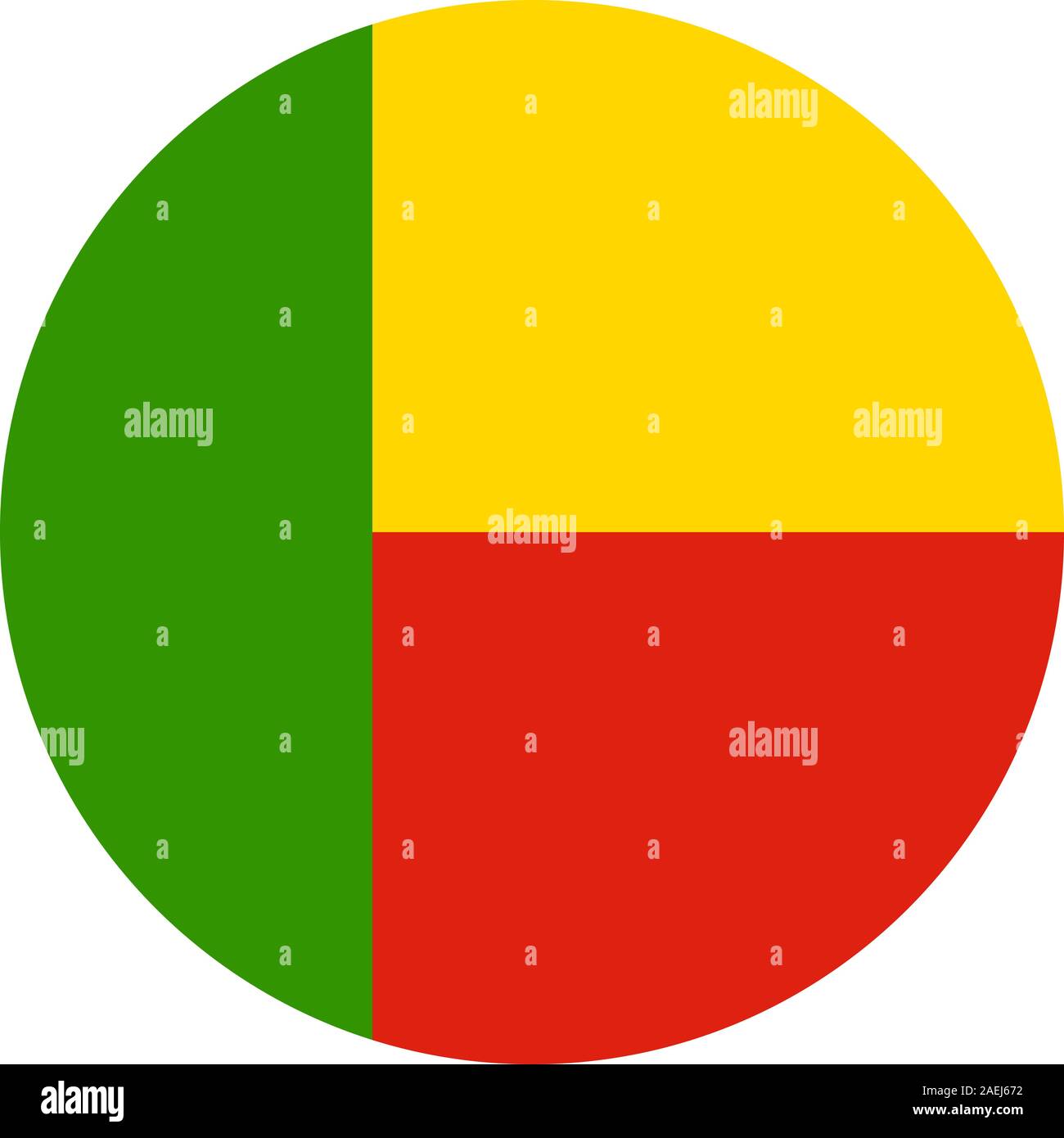 Benin round flag vector illustration. Perfect for sticker, sign, symbol, badge, glossy, icon ...