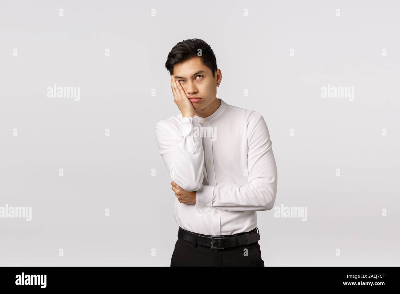 Grumpy man looking up hi-res stock photography and images - Alamy