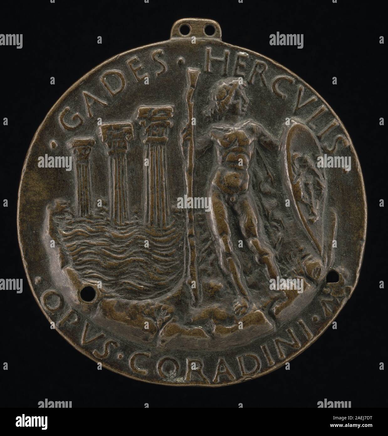 Lodovico Corradini, Hercules and Three Columns in the Sea (reverse ...