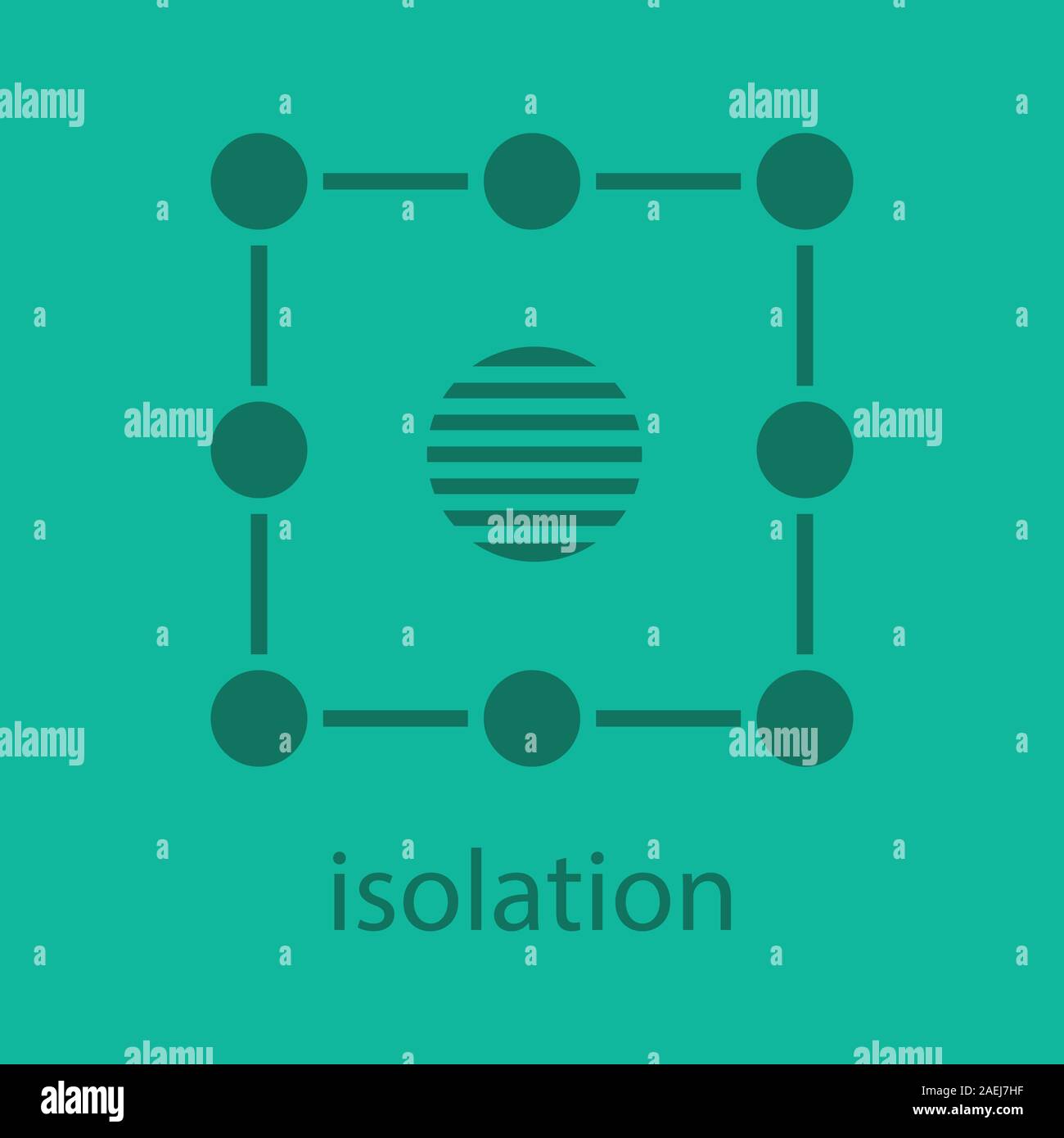 Isolation symbol glyph color icon. Silhouette symbol. Insulation ...