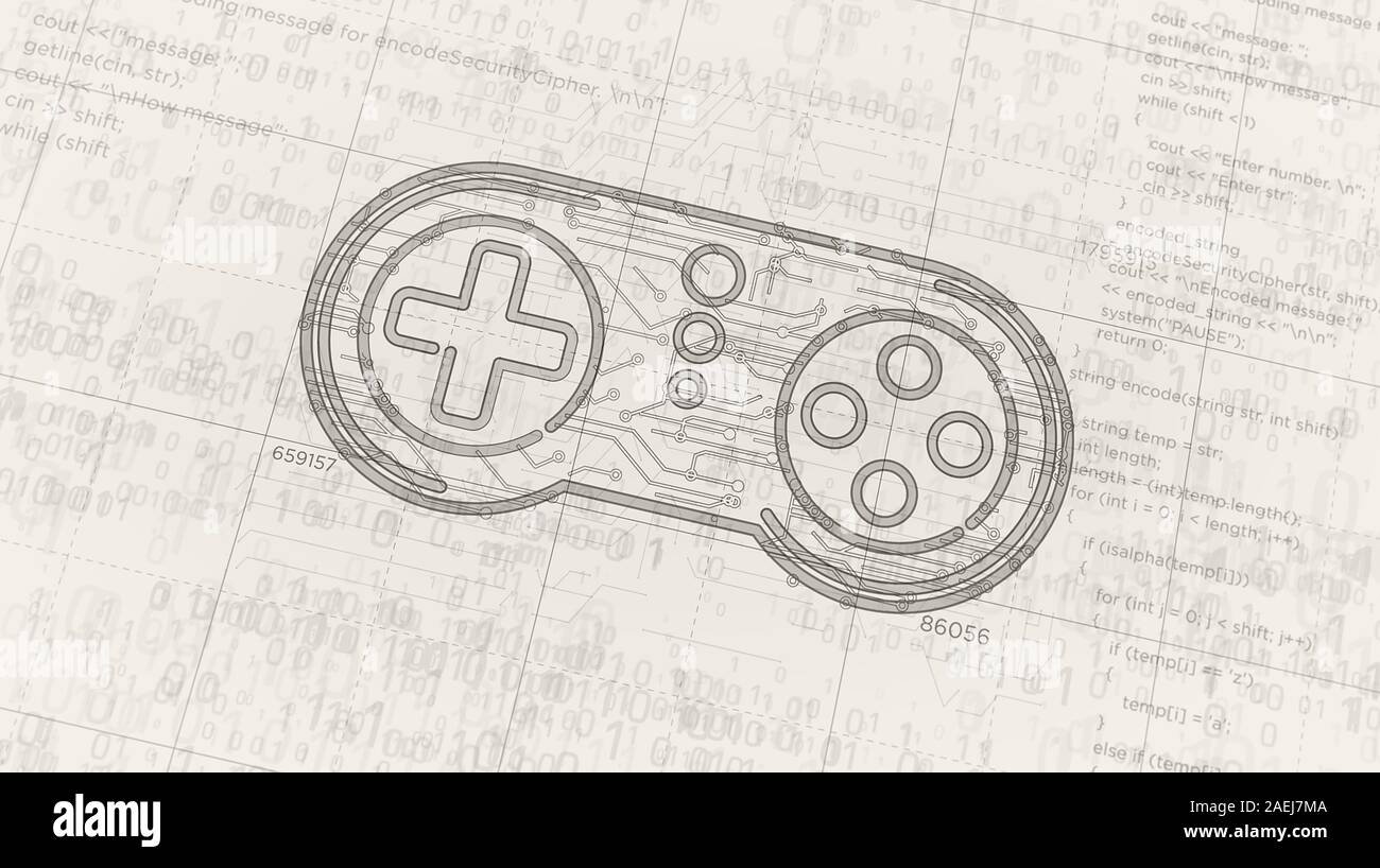 Cyber game symbol project creating. Abstract concept of esport, video ...