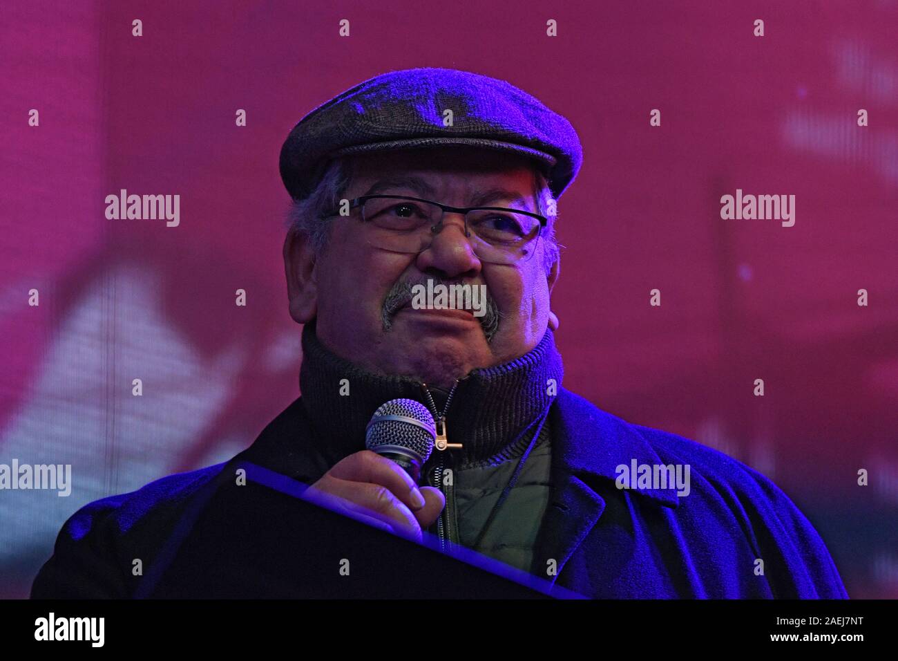 Hamid Guedroudj speaks on stage during The World's Big Sleep Out at ...