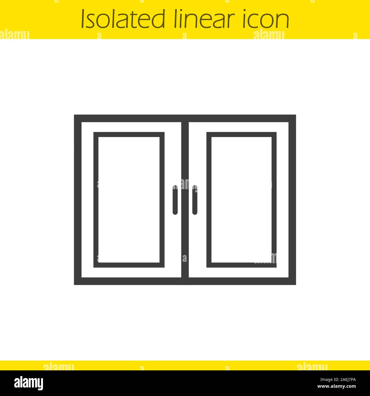 Kitchen cabinet linear icon. Thin line illustration. Contour symbol ...