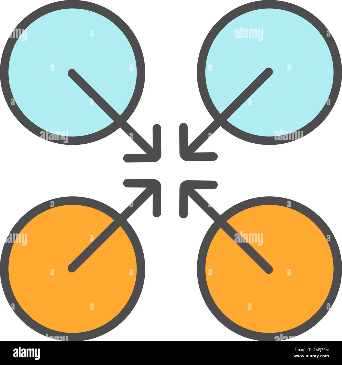 Cooperative symbol color icon. Cooperation and teamwork abstract ...