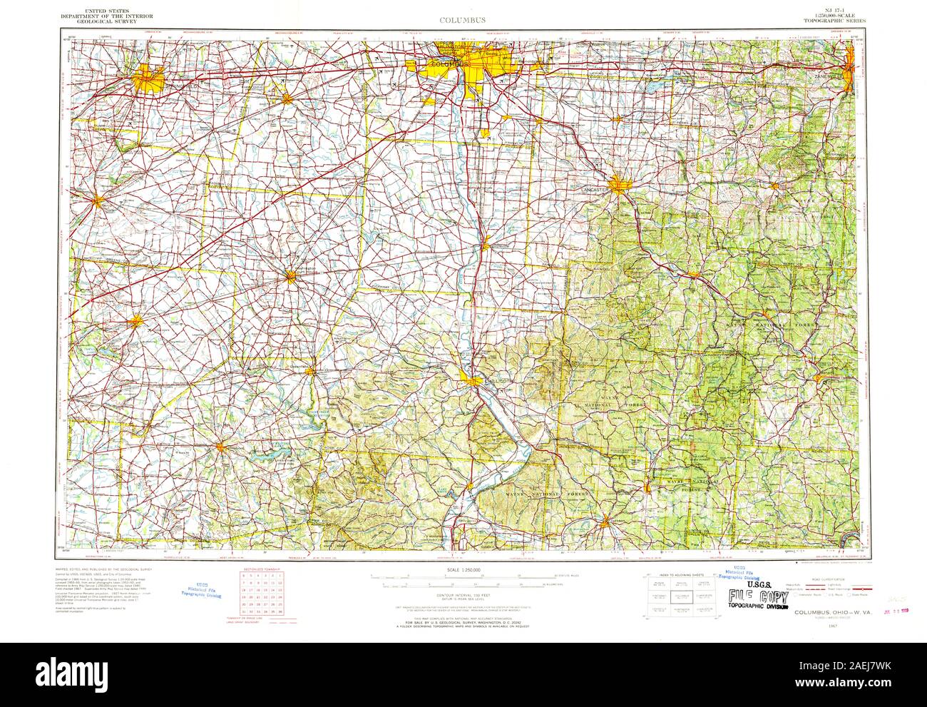 Columbus oh map Cut Out Stock Images & Pictures - Alamy