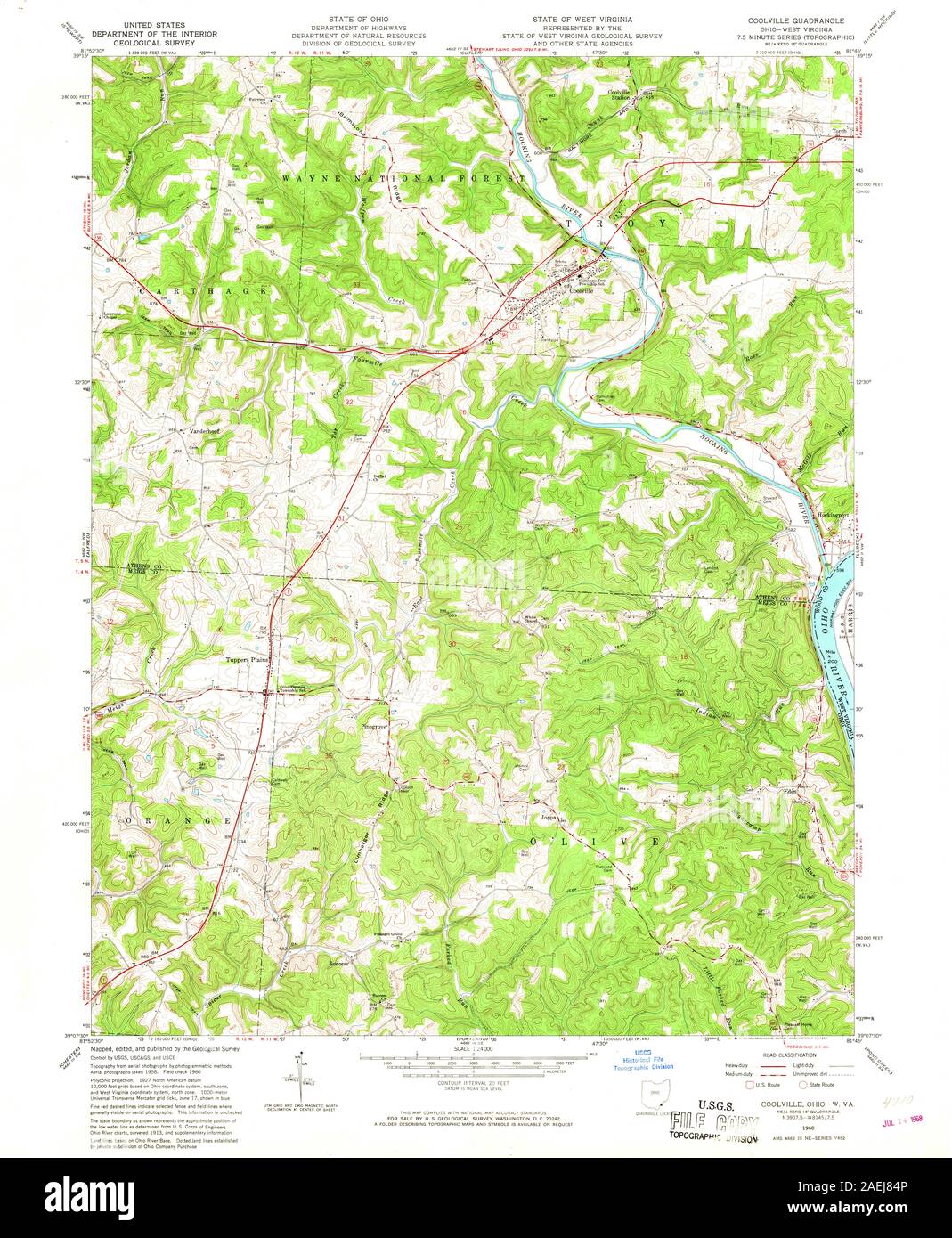Map of coolville hi-res stock photography and images - Alamy