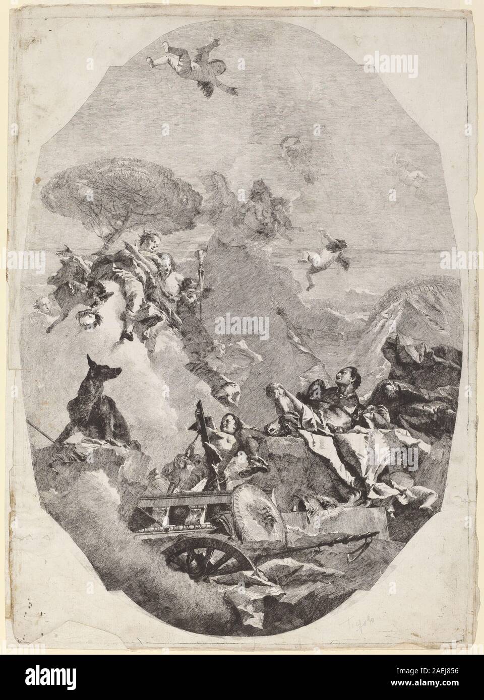 Lorenzo Baldissera Tiepolo after Giovanni Battista Tiepolo, The Triumph ...