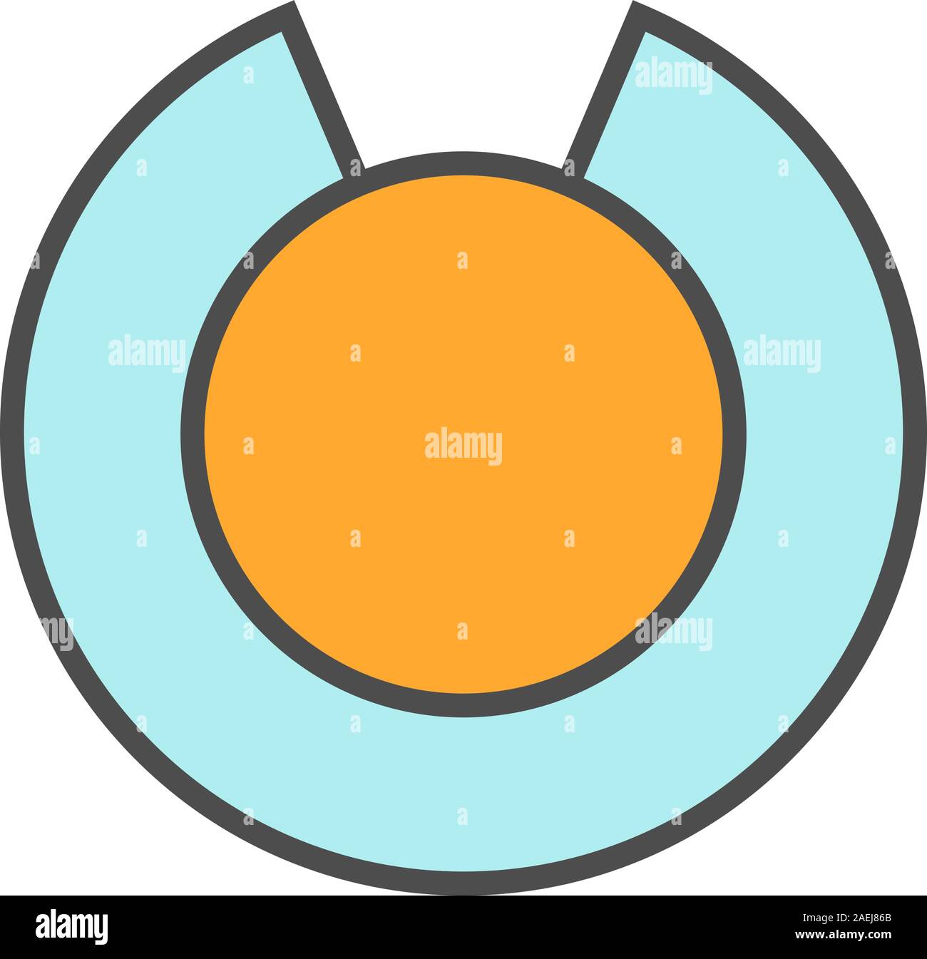 Vulnerability symbol color icon. Abstract metaphor. Isolated vector ...