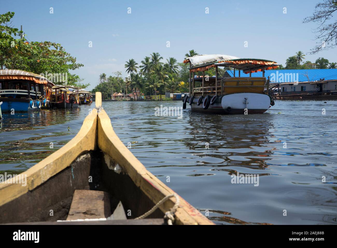 Exploring the Alleppey Backwaters, Kerala, India Stock Photo - Alamy