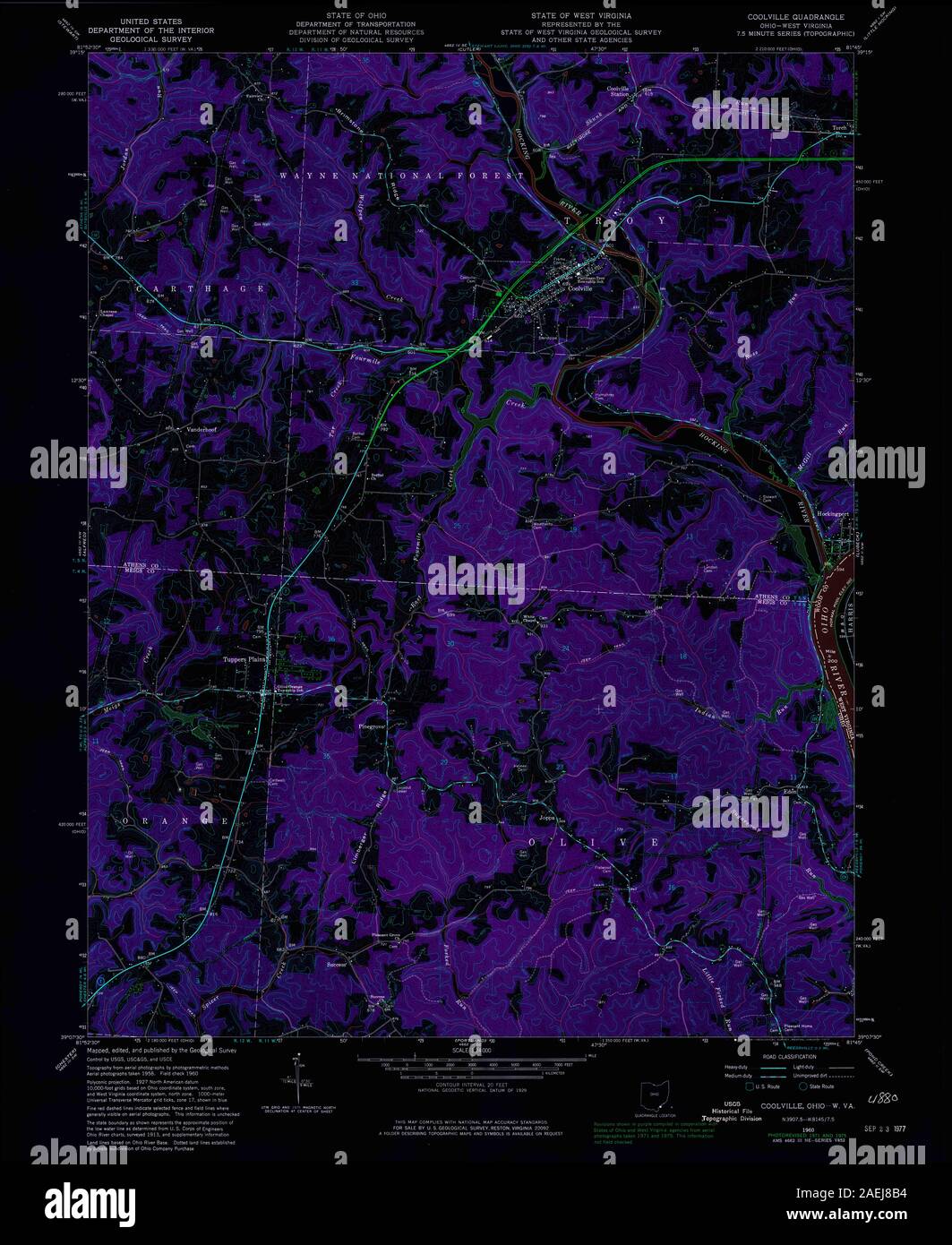 Coolville map hi-res stock photography and images - Alamy